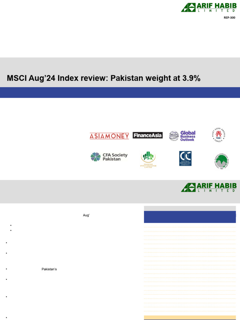 MSCI Review- Aug-24 | PDF