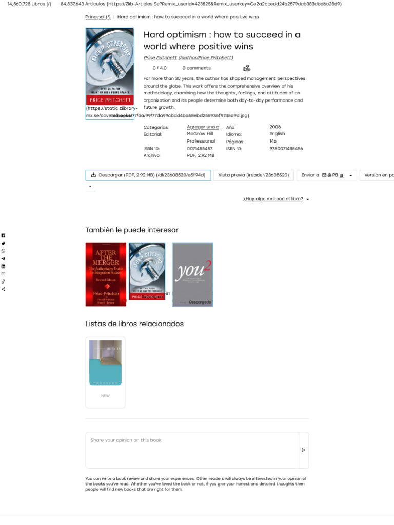 Hard Optimism How To Succeed in A World Where Positive Wins (Price ...