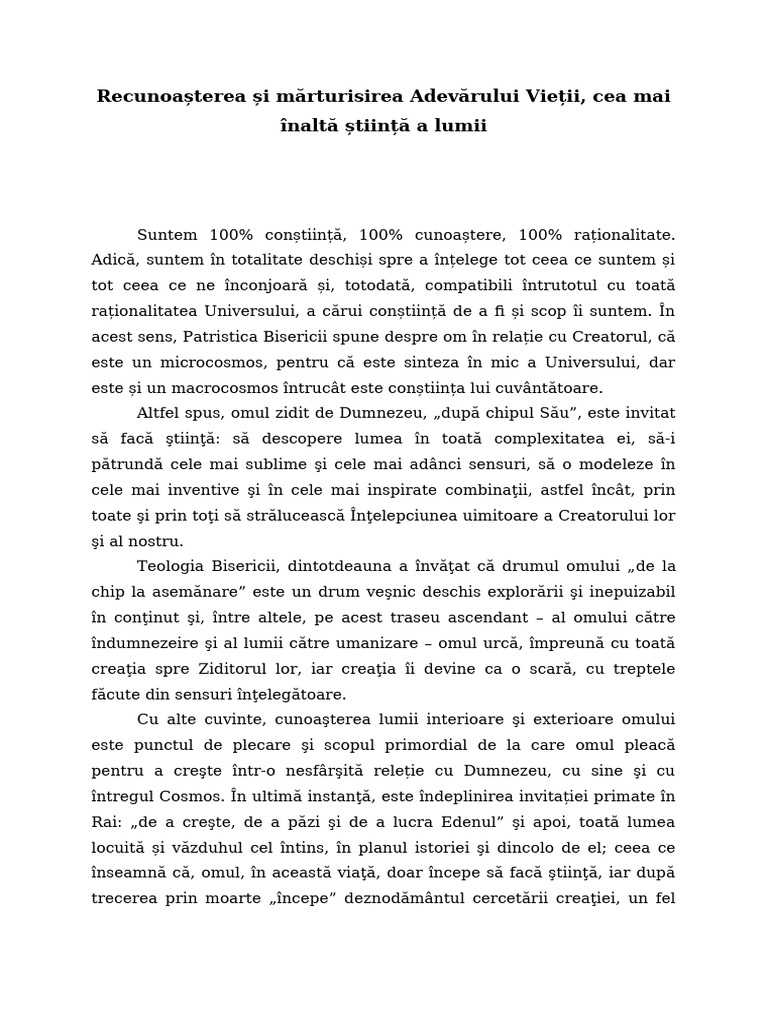 Cea Mai Mare Stiinta A Lumii | PDF