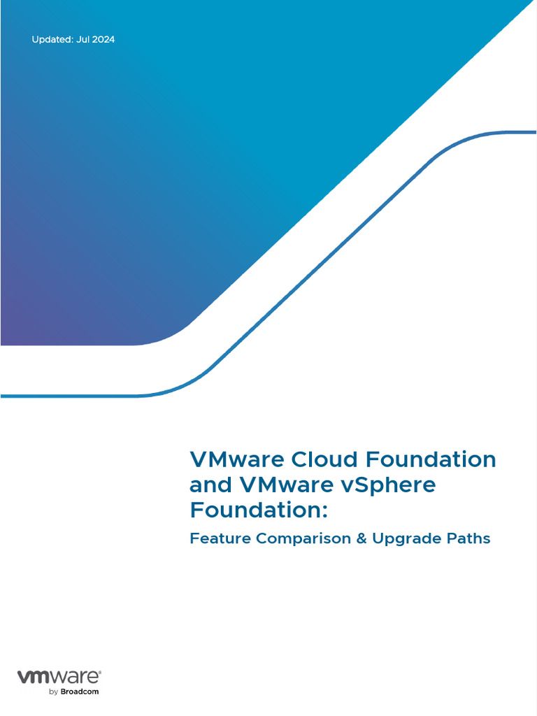 Feature Comparison and Upgrade Paths VCF and VVF | PDF