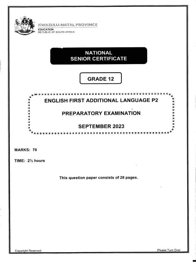 KZN Engfal p2 Gr12 Sept QP | PDF