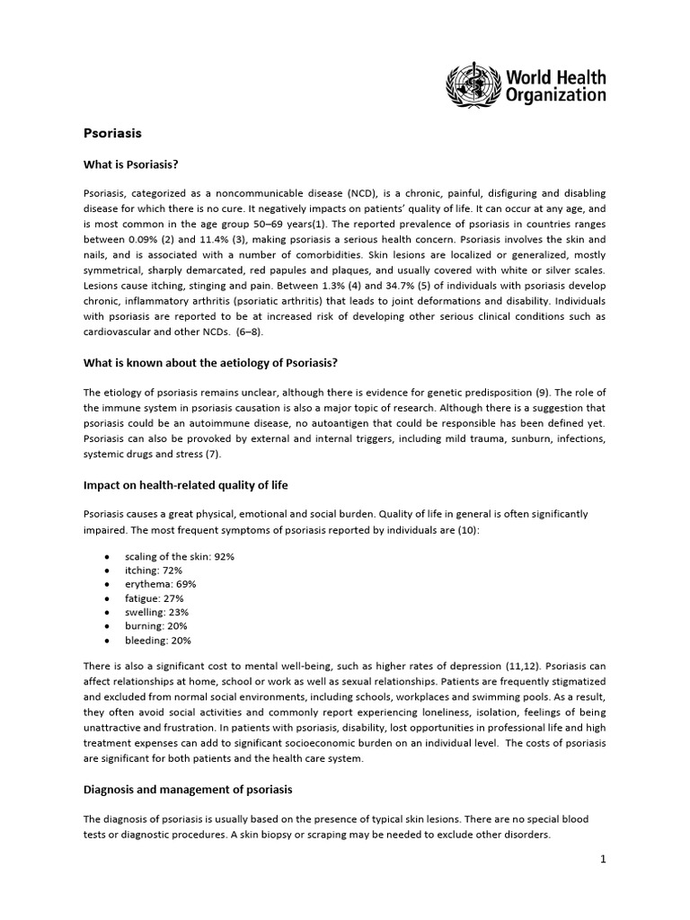 Psoriasis Info Sheet 3 | PDF
