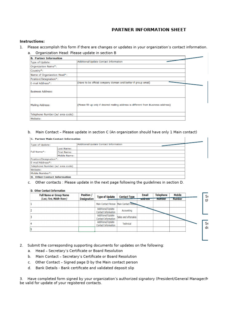 Partner Information Sheet | PDF