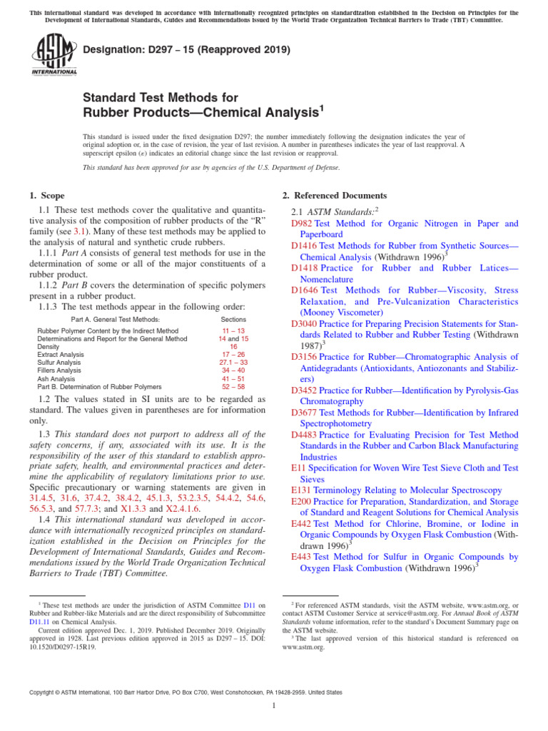 Astm D297 | PDF