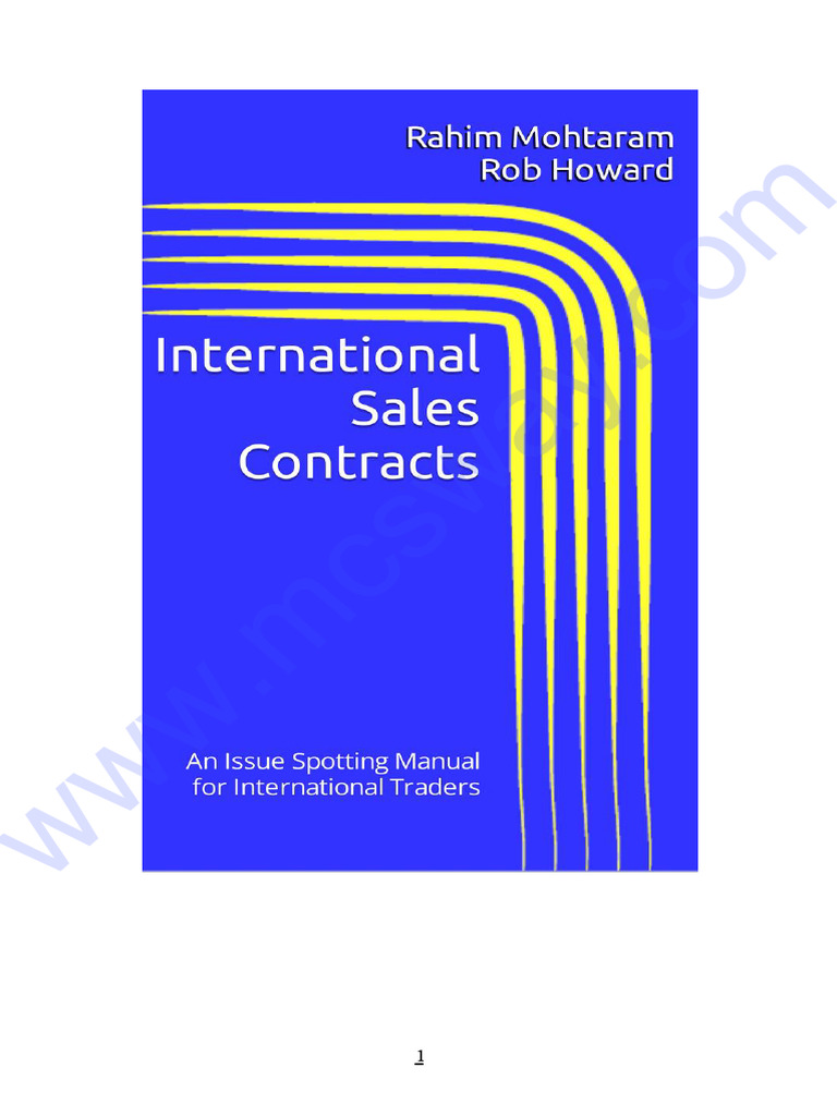 Sales Contract Book | PDF
