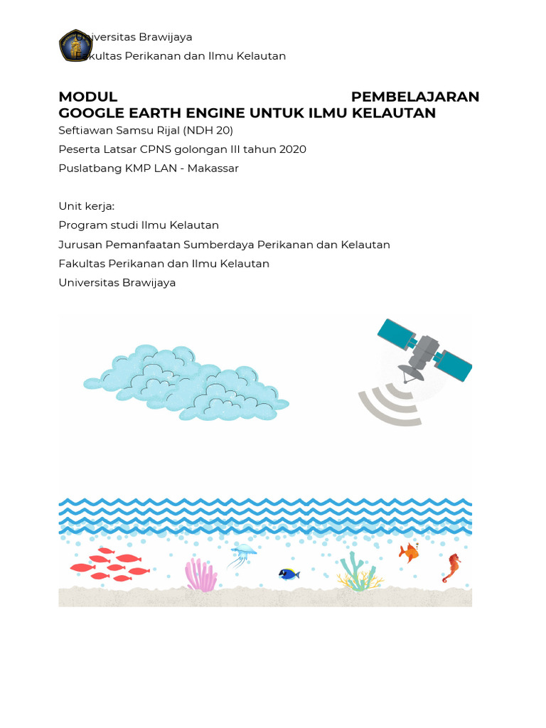 Modul Pembelajaran Google Earth Engine Untuk Ilmu Kelautan | PDF