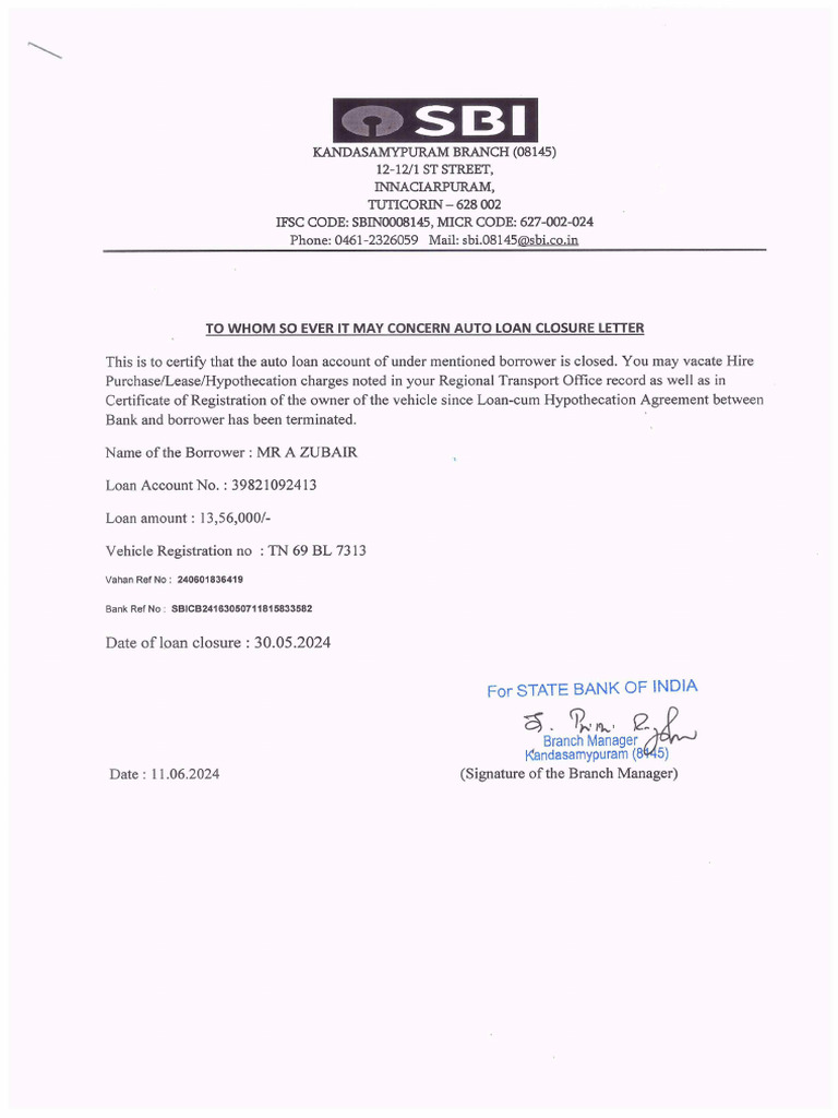 Hypothecation Cancellation | PDF