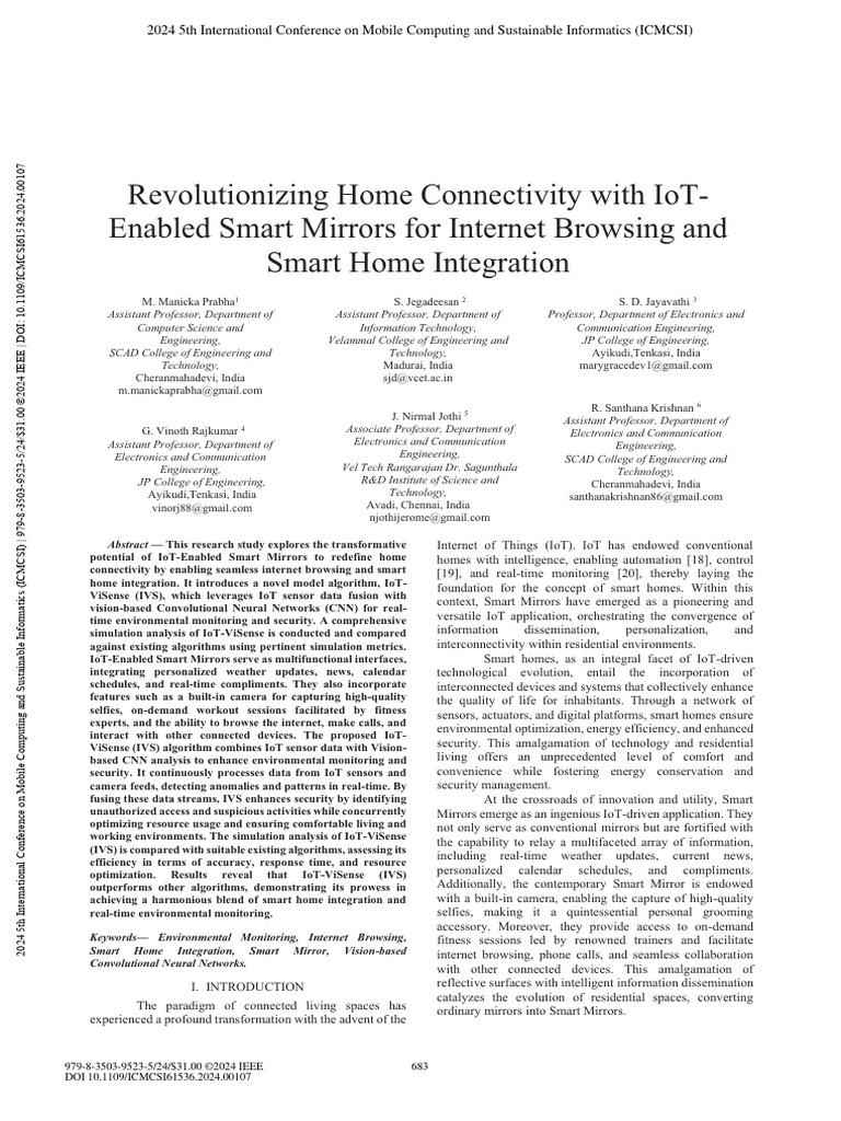 Revolutionizing Home Connectivity With IoT-Enabled Smart Mirrors For ...