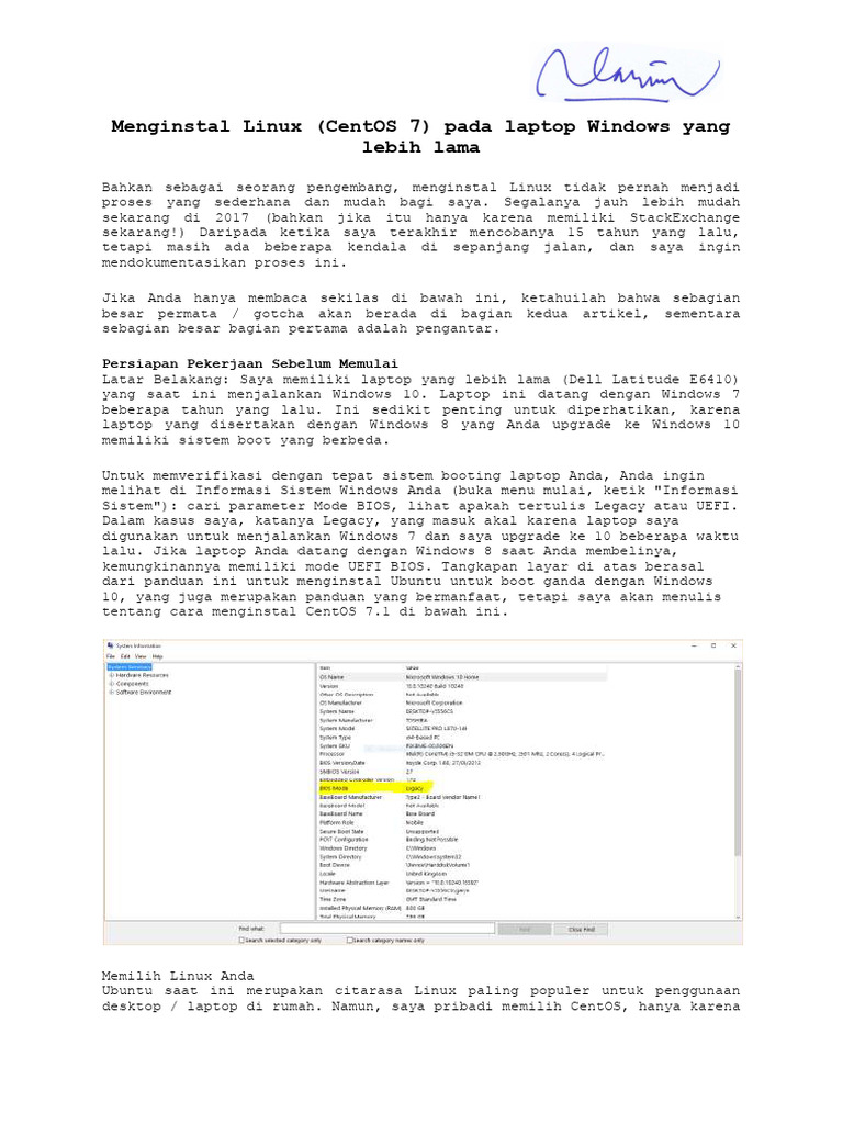 Belajar Centos1 - Sign | PDF