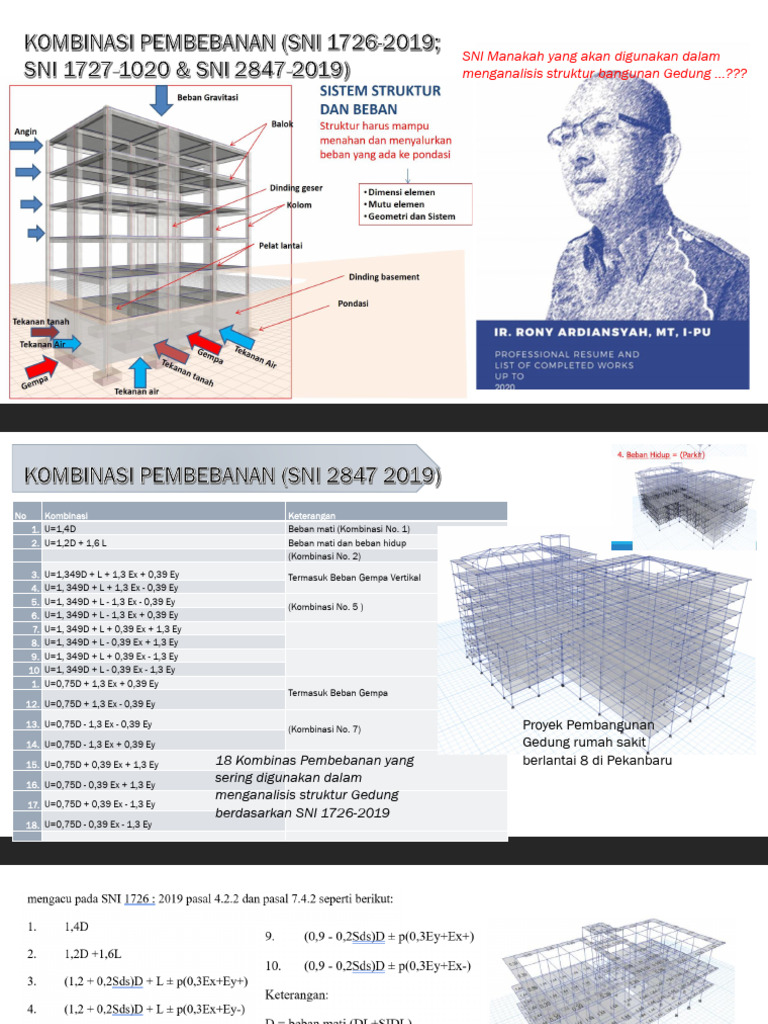 Kombinasi Pembebanan SNI 1726 2019 New | PDF