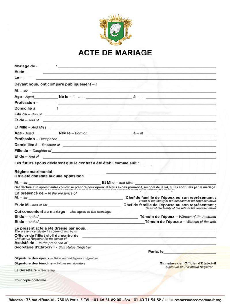 Acte Mariage.21791119 STD | PDF