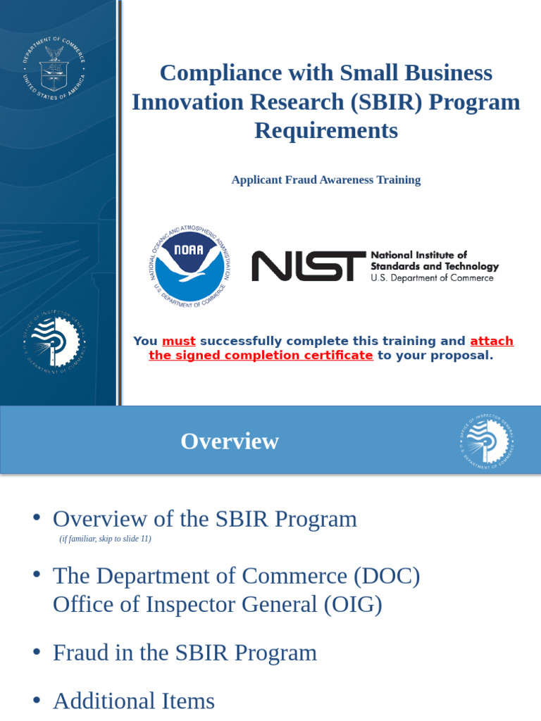 Doc Sbir Fwa Training | PDF