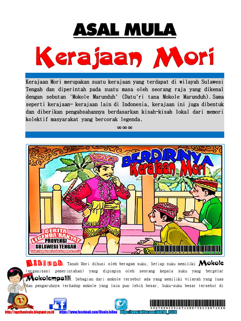 Legenda Sulawesi Tengah - Asal Mula Kerajaaan Mori | PDF
