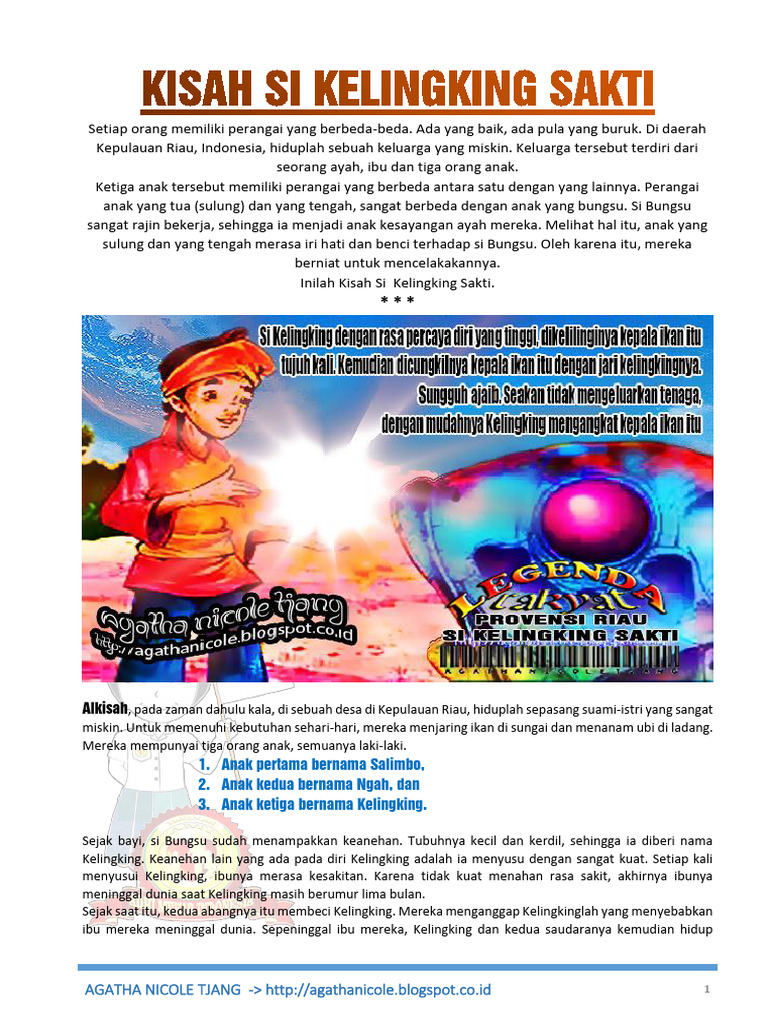 Legenda Riau - Kisah Si Kelingking Sakti | PDF