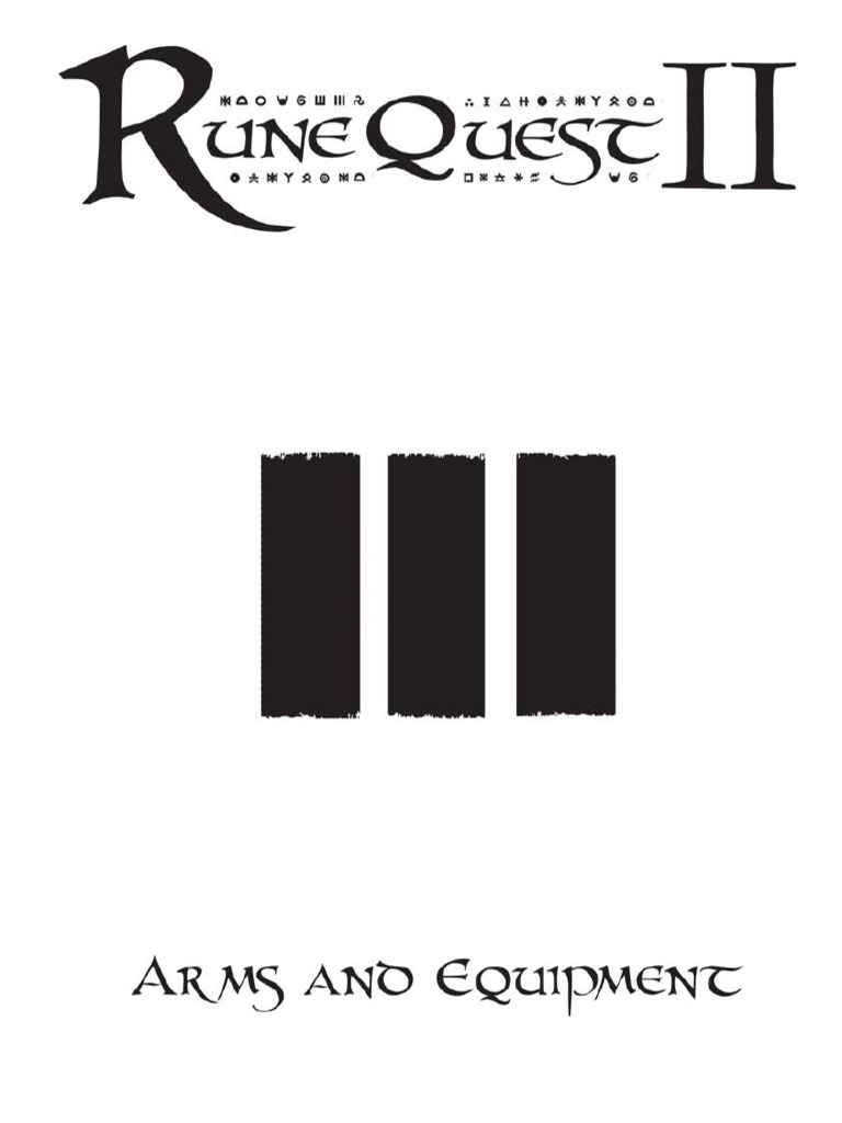 RuneQuest II - Arms and Equipment | PDF