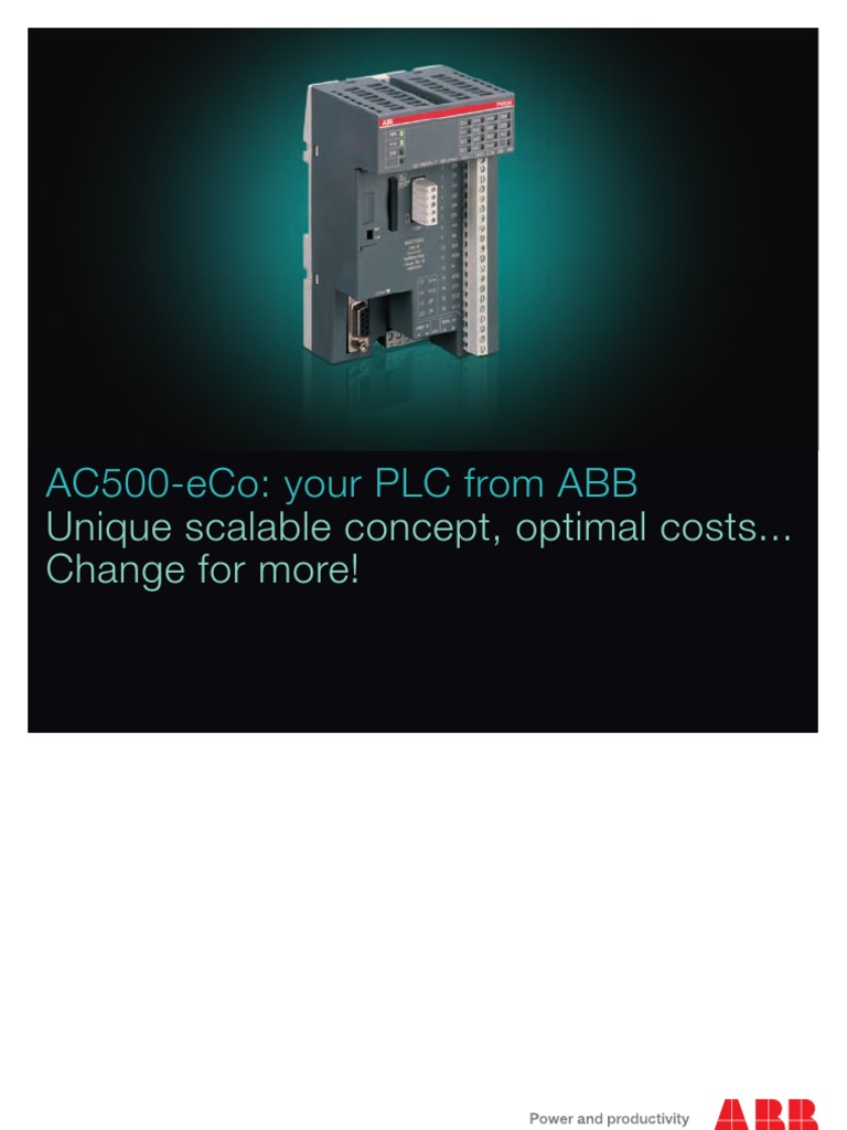 Abb Ac500 Eco Plc | Programmable Logic Controller | Input/Output