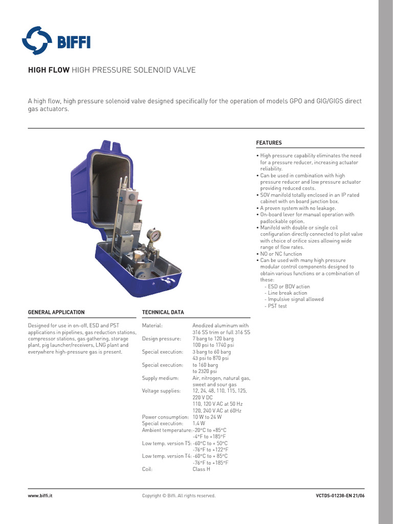 BIFFI Data-Sheet-High-Flow-High-Pressure-Solenoid-Valve-En-En-Us ...