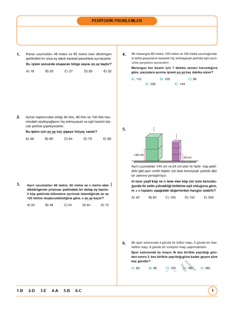 Peri̇yodi̇k Problemler | PDF
