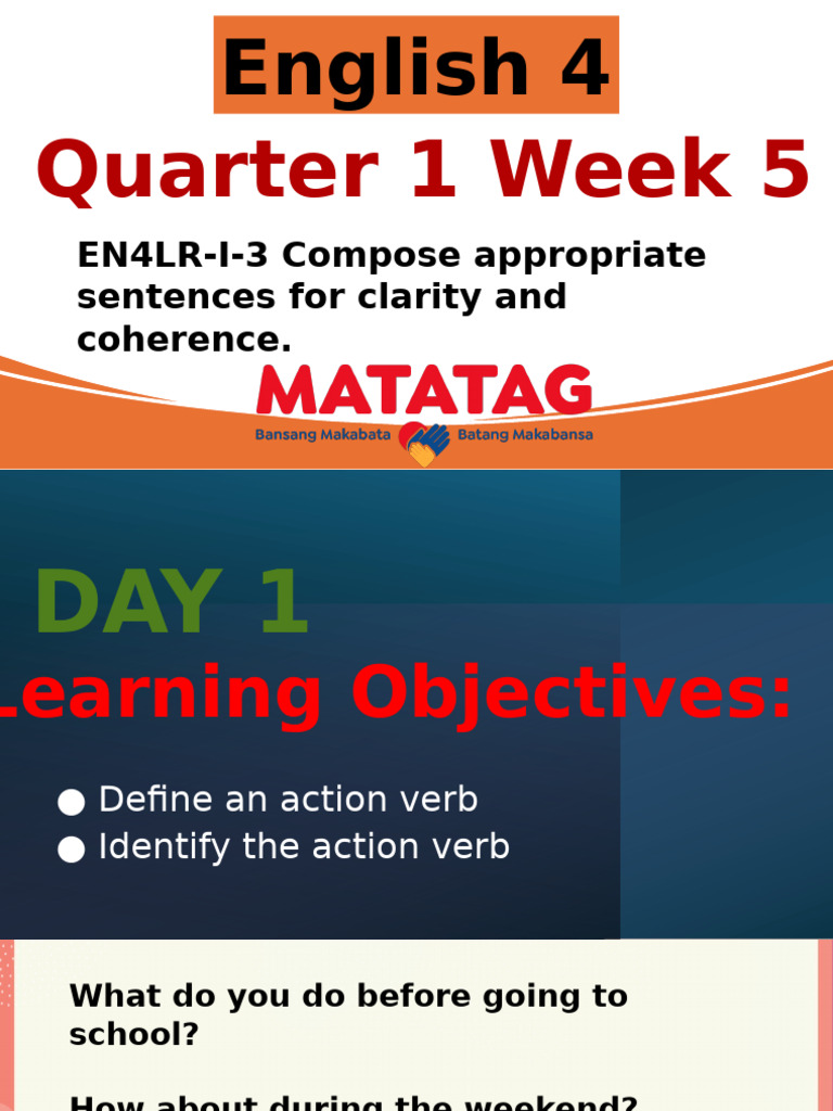 English4 Q1 Week5 | PDF