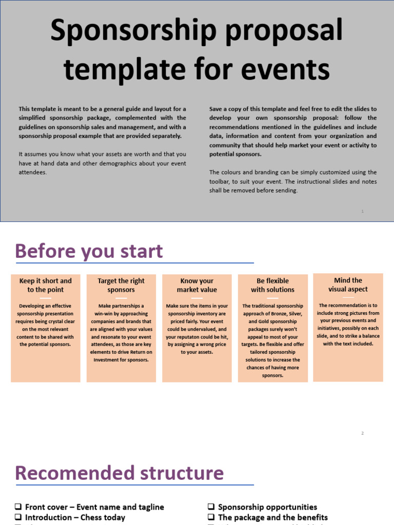Sponsorship Proposal Template For Events | PDF