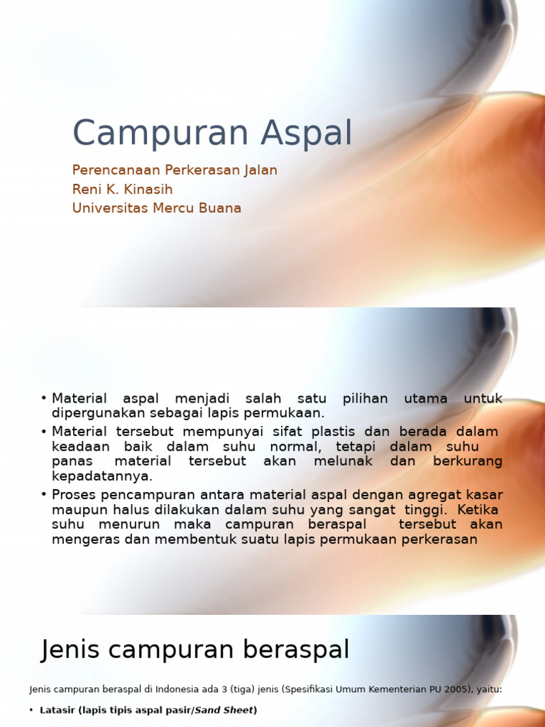 Materi 5 Campuran Aspal | PDF