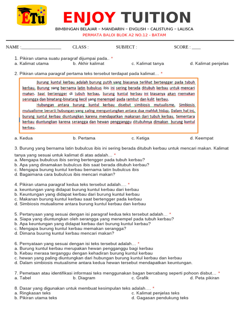 Enjoy: Tuition | PDF