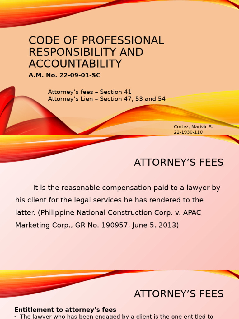 Code of Professional Responsibility and Accountability W | PDF