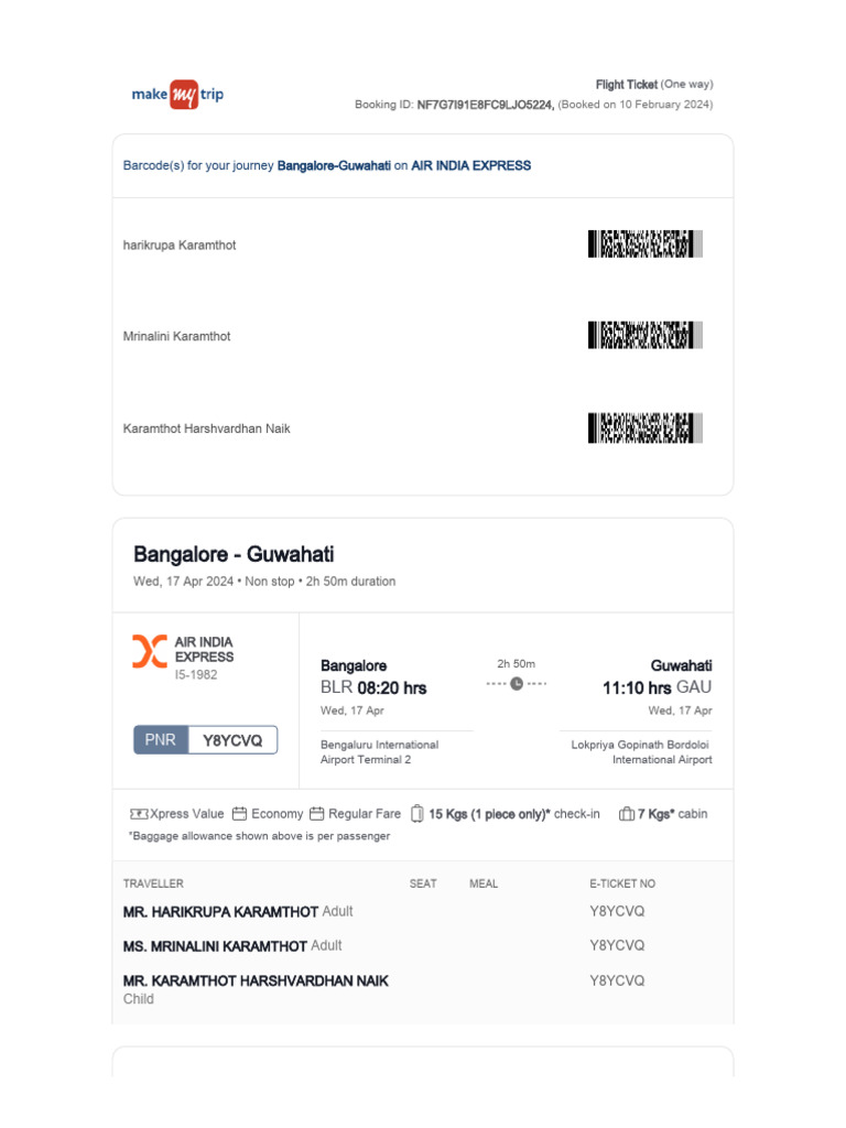 NF7G7I91E8FC9LJO5224 ETicket | PDF