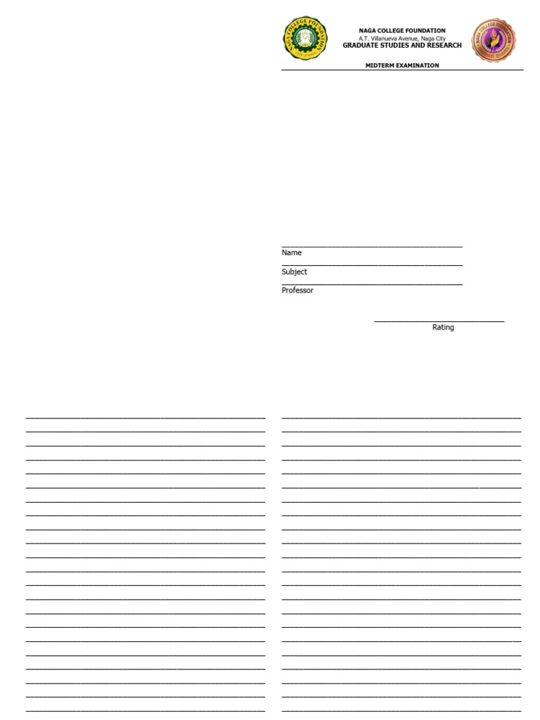 Examination Booklet | PDF | Business