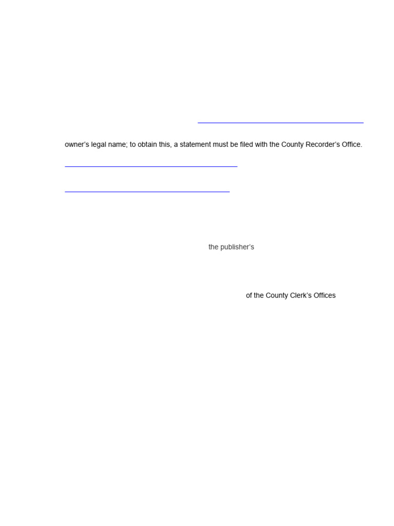 CA ONLY Business License Fictitious Name Filing San Diego County | PDF