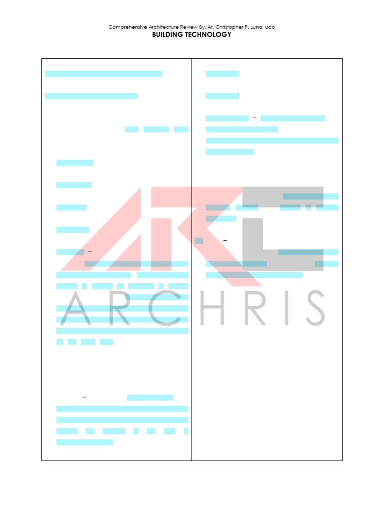Building Technology Reviewer Part 4 | PDF