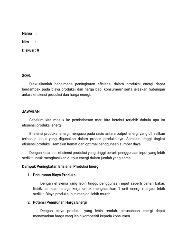 Diskusi 8 Energi | PDF