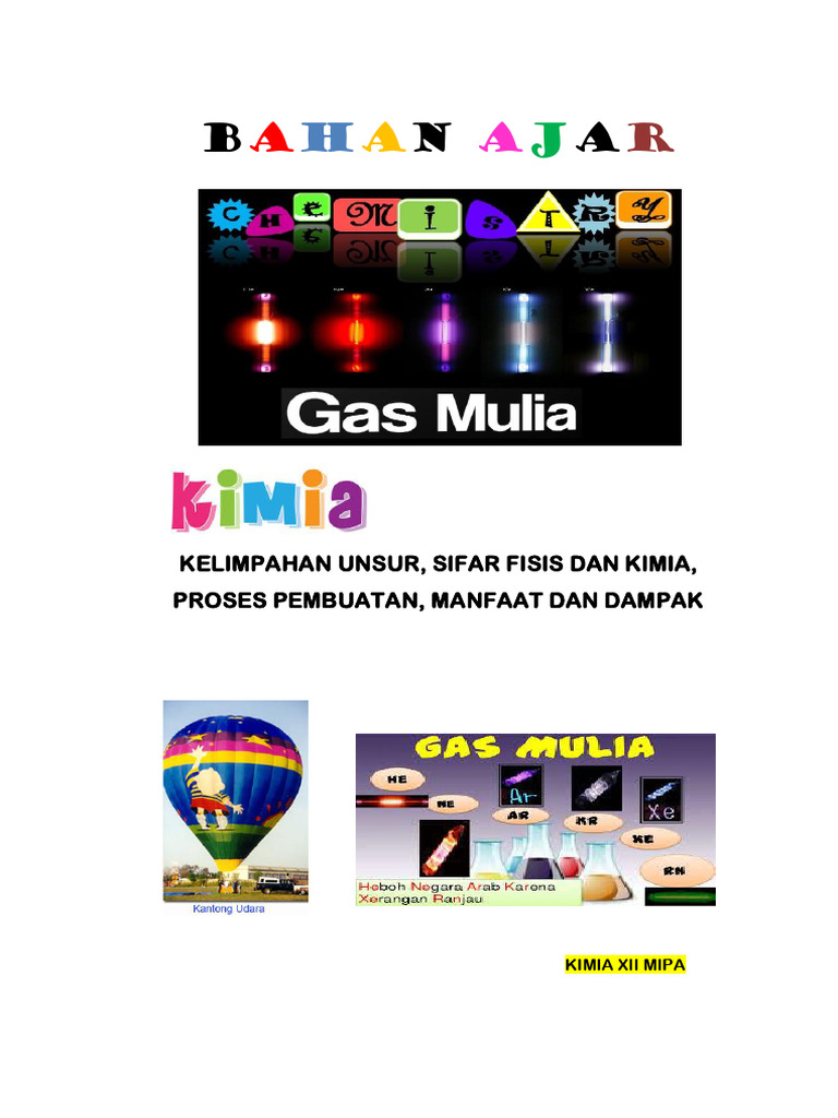 Bahan Ajar Gas Mulia | PDF