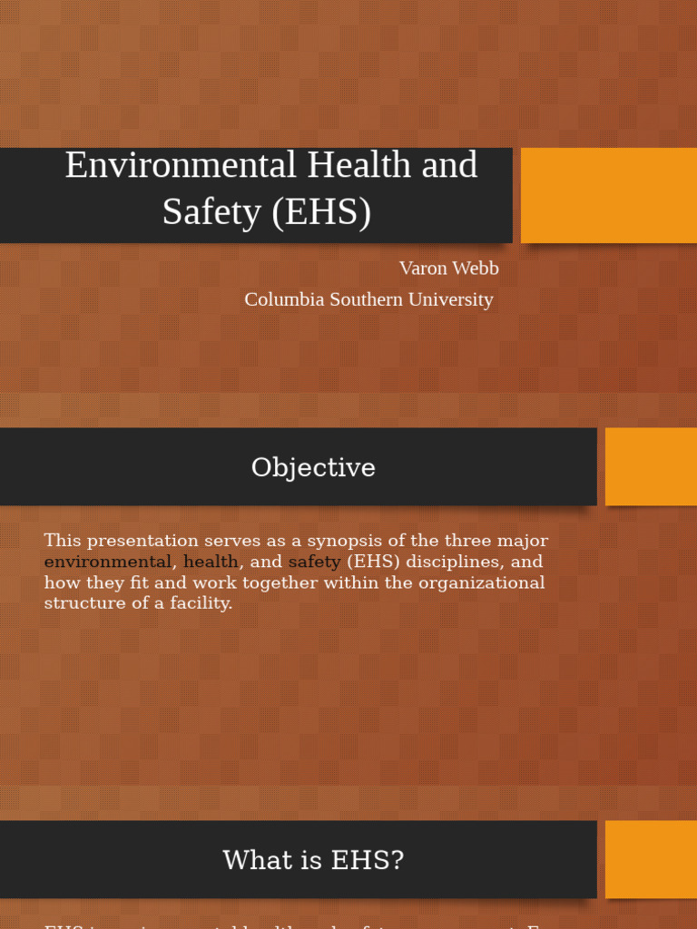 Environmental Health and Safety EHS | PDF