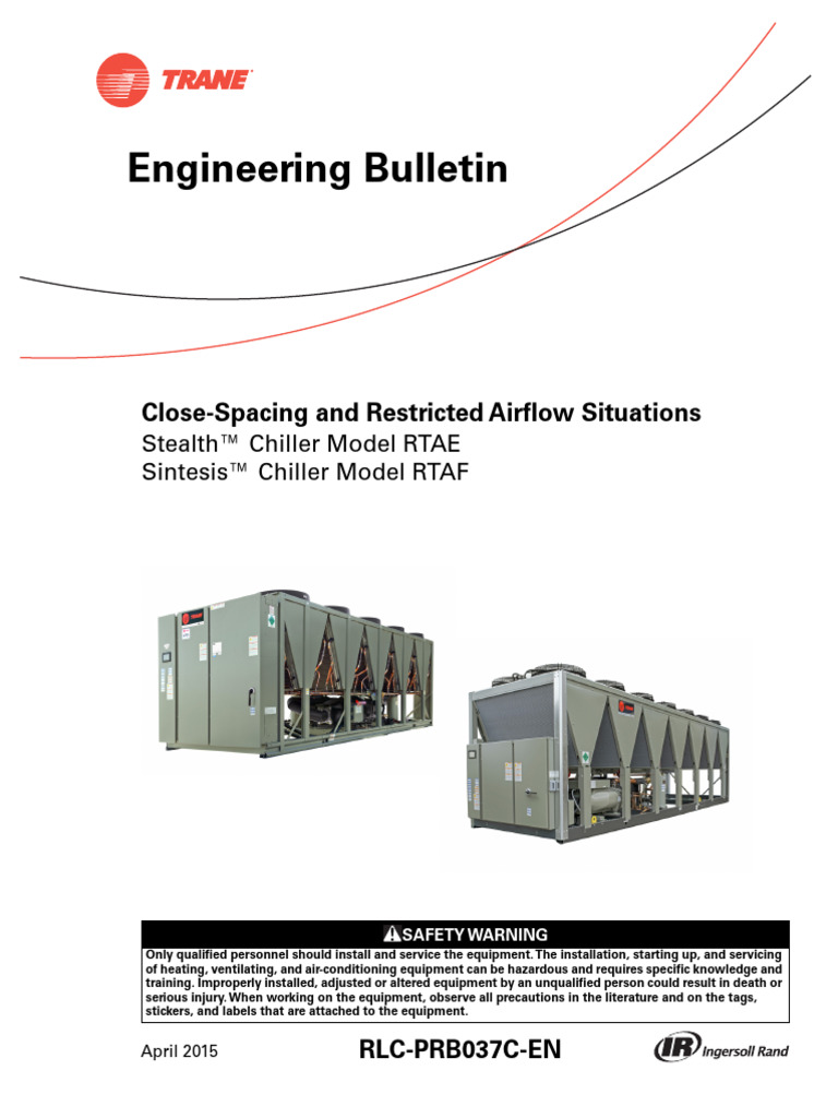 Space Clearance btw Chillers - Trane | PDF