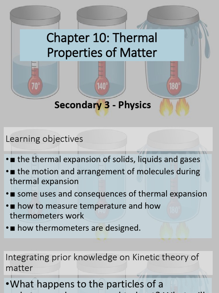 2324 T3 Thermal Properties of Matter and Thermal Energy Transfer | PDF