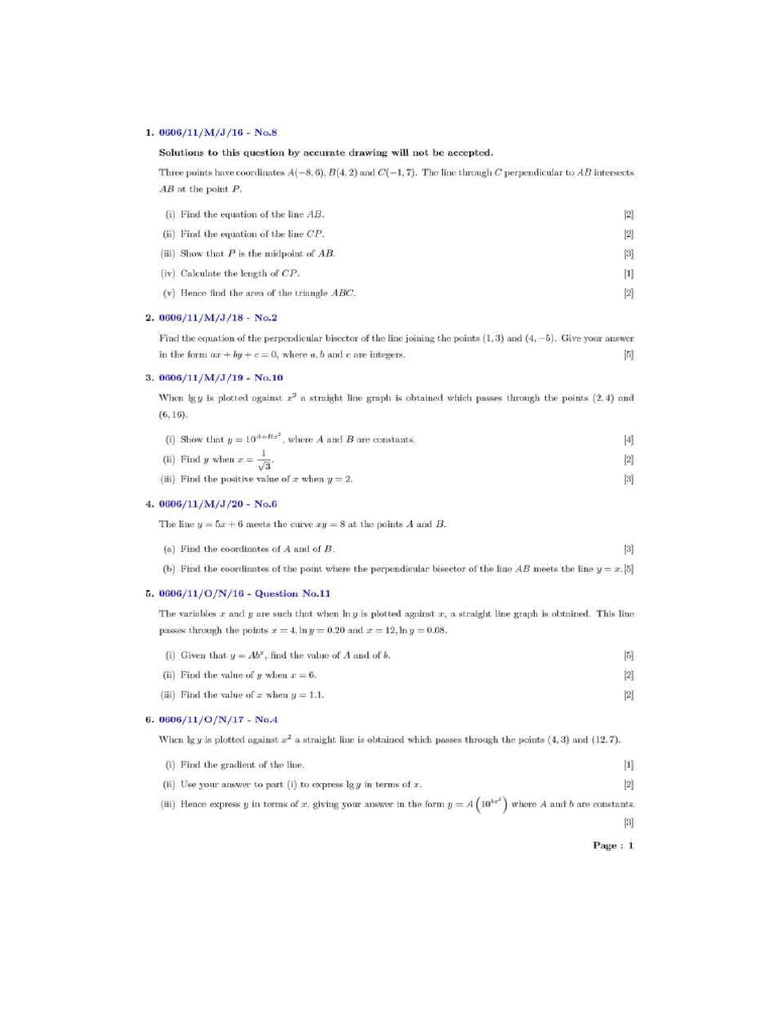 Target Math Past Papers | PDF