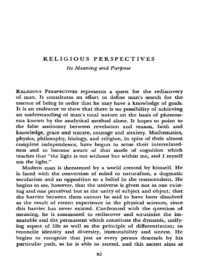 A4 Week 3 RELIGIOUS PerspectivesWhat Is Called Thinking | PDF