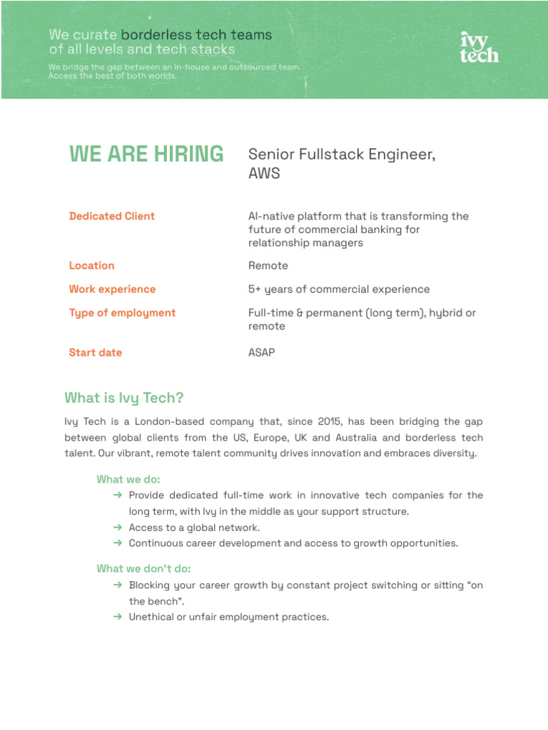 Senior Fullstack Engineer, AWS | PDF