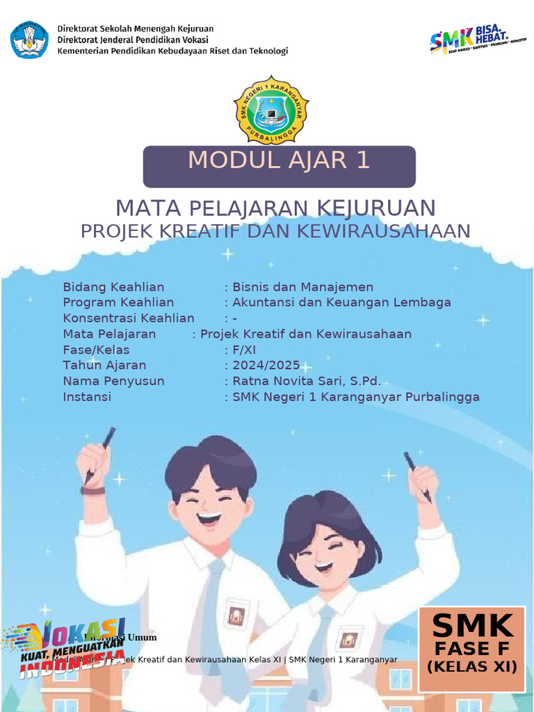 Modul Ajar 1 Pkk Kls Xi Akl Peluang Usaha Pdf
