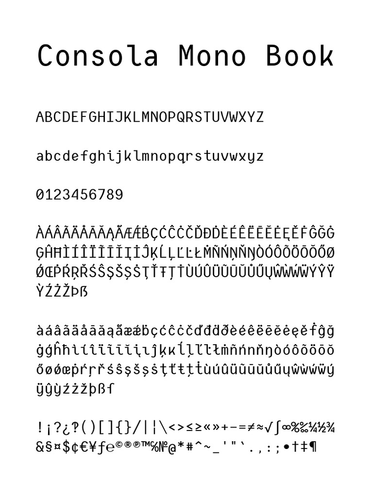 ConsolaMono Book | PDF