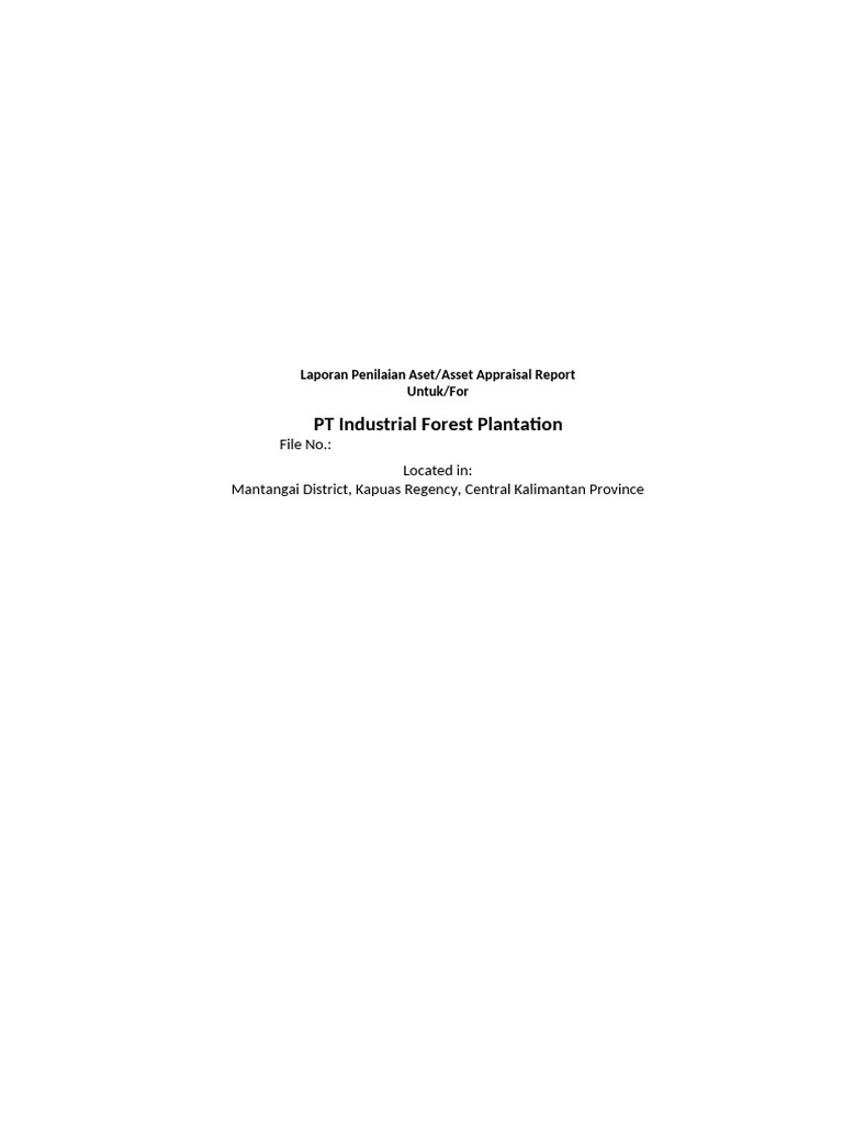 Draft PT Industrial Forest Plantation | PDF