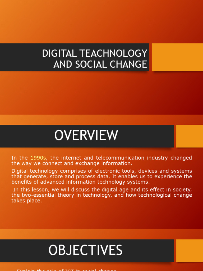 Living in IT Era Module 5 DIGITAL TECHNOLOGY AND SOCIAL CHANGES | PDF ...