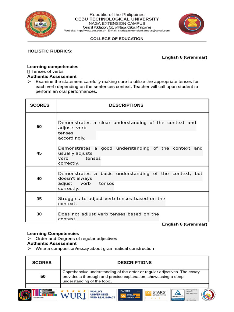 Rubrics Pdf