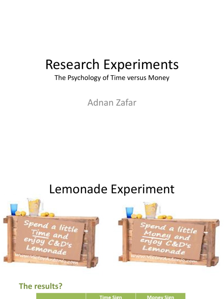 Time vs. Money: iPod Experiment Insights | PDF | Self-Improvement