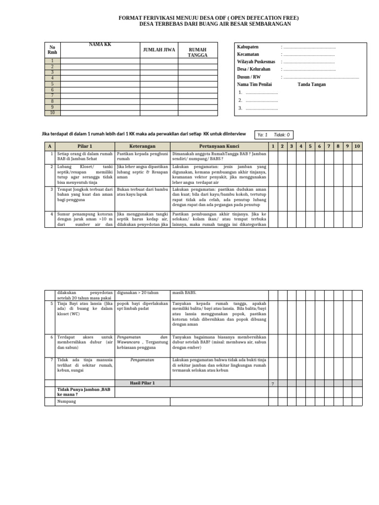 Format Verifikasi Odf | PDF