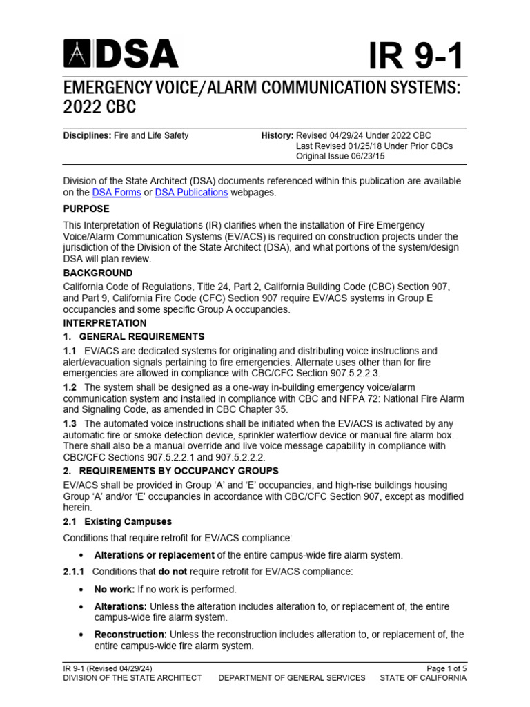 Emergency Voice Alarm Communication Systems | PDF