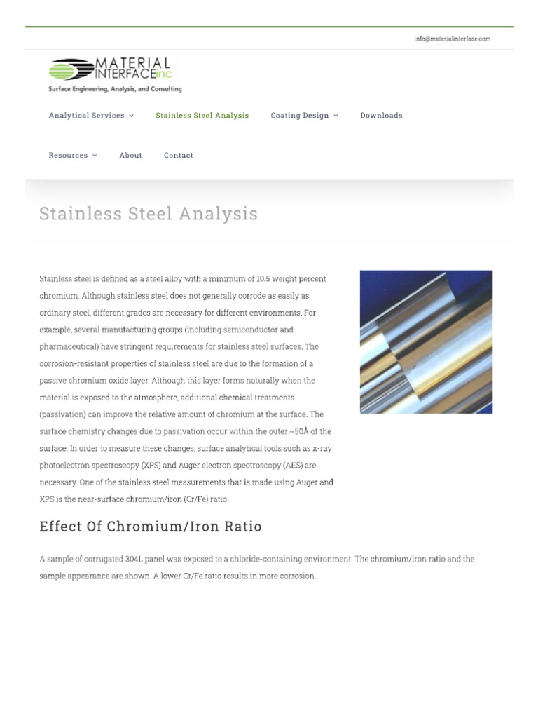 Stainless Steel Analysis | PDF