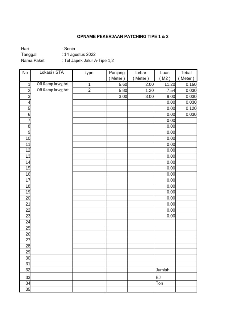 Opnam Japek A 14 Agustus | PDF