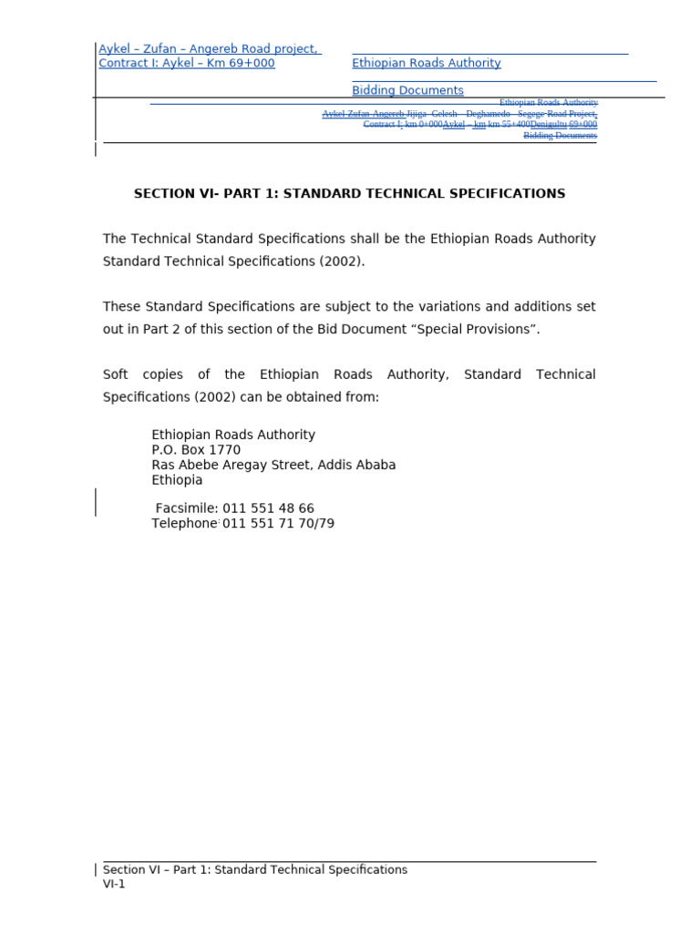 Section 6 Specifications Aykel L 1 Final | PDF